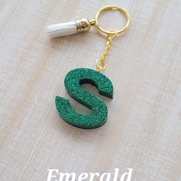 Resin Initial Keychain - Etsy