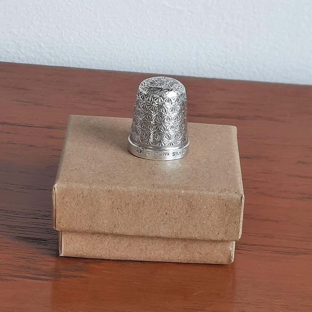 Vintage Sterling Silver Thimble, English Hallmarked Sterling Silver ...