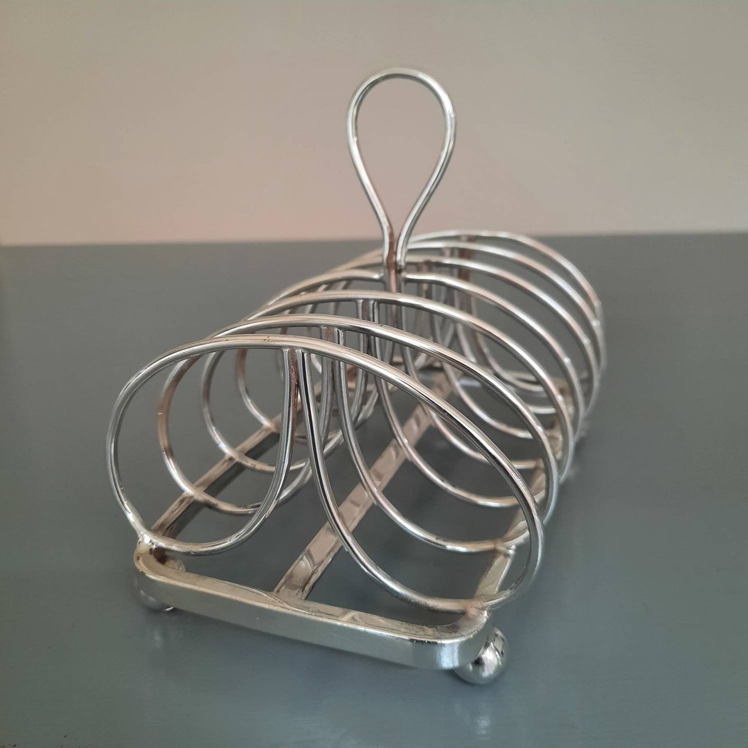 Large Toast Rack Silver Plated EPNS Server, Fab Photography Prop, 6 ...