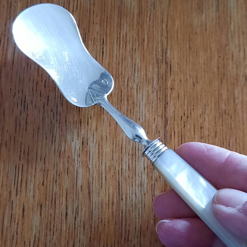 Antique Silver Bon Bon Serving Set, Mother of Pearl Serving Pieces for ...