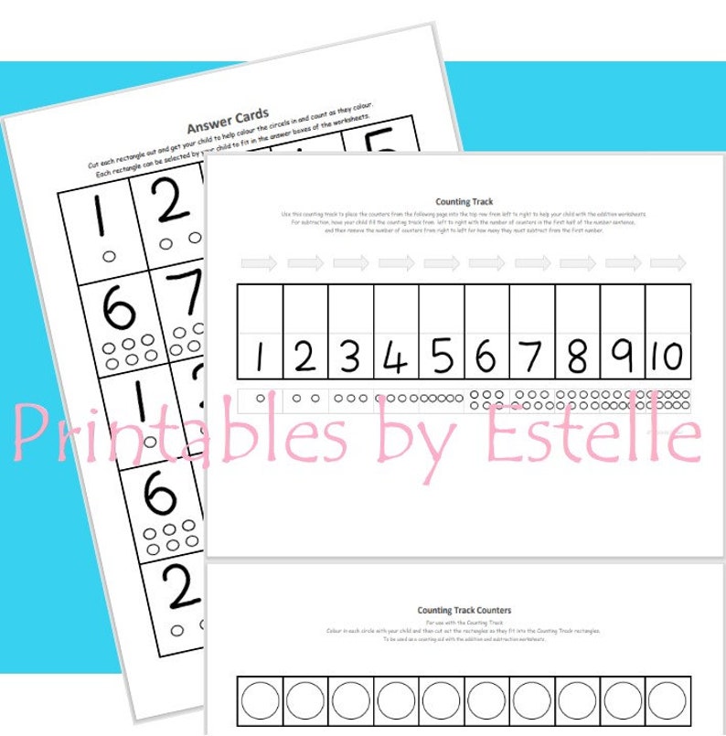 Math Printable Worksheets and Lesson Plans for Age 2 - 7. Addition ...