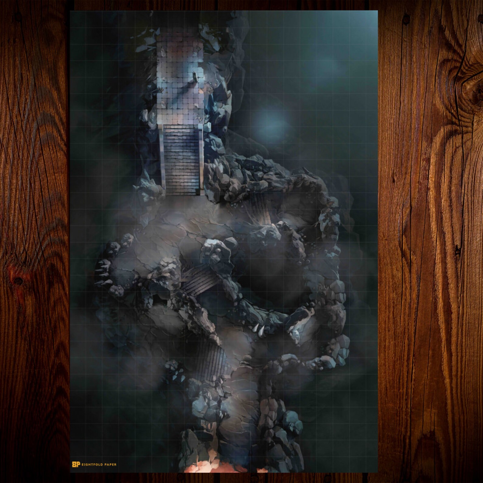 Dnd Battlemap Posters 5-pack 24x36 in Gridded Combat Maps for Dungeons ...