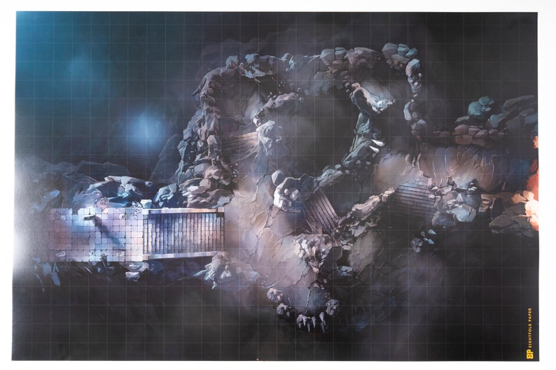 D&D Combat Map Dungeon Staircase Physical Battlemap 24x36 - Etsy