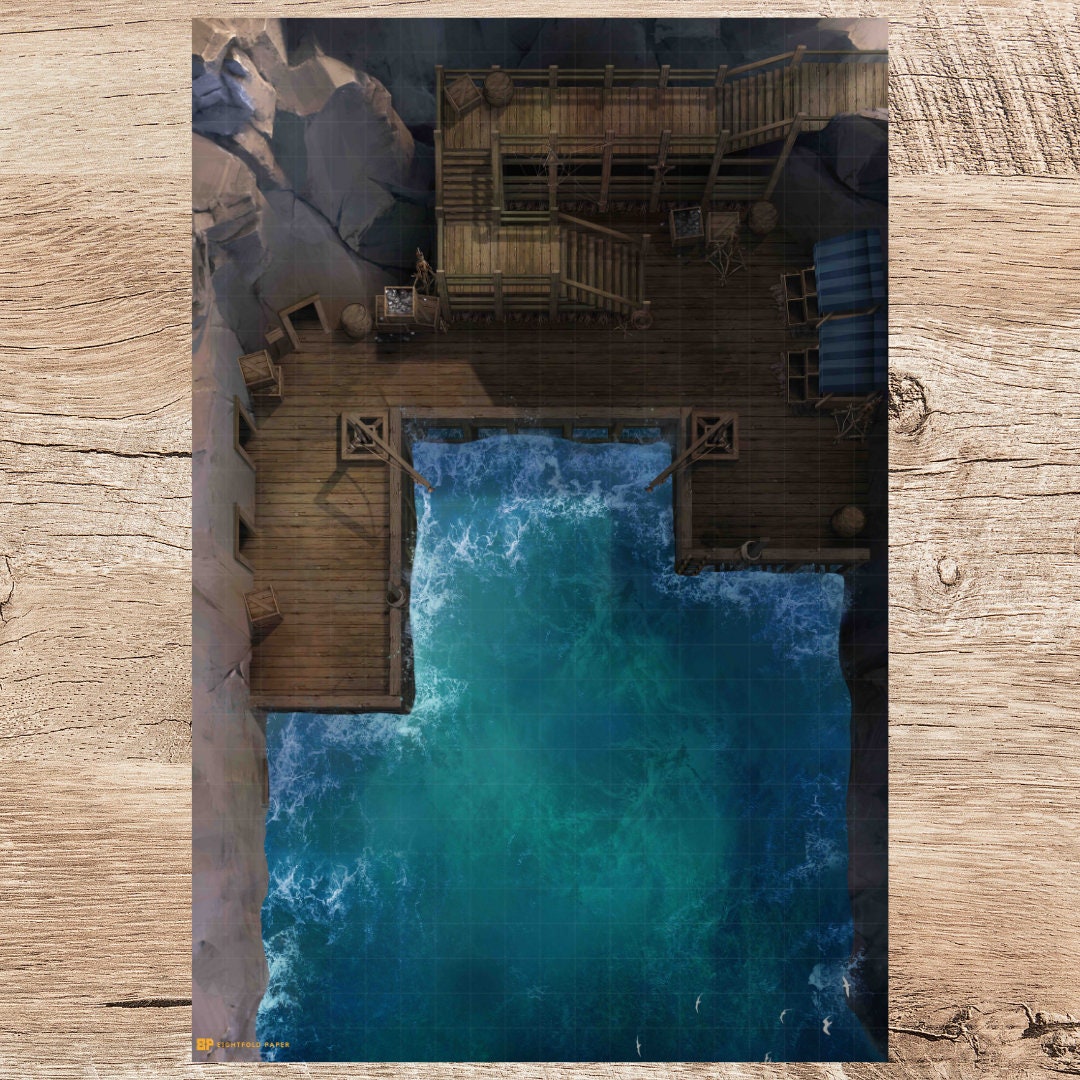 Dnd Battlemap Posters 3-pack 24x36 in Gridded Combat Maps for Dungeons ...