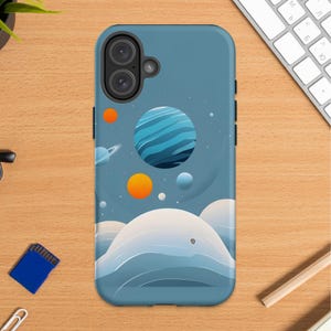 IPhone 16 Case - Celestial Theme Outer Space Cover, Planets Design for ...