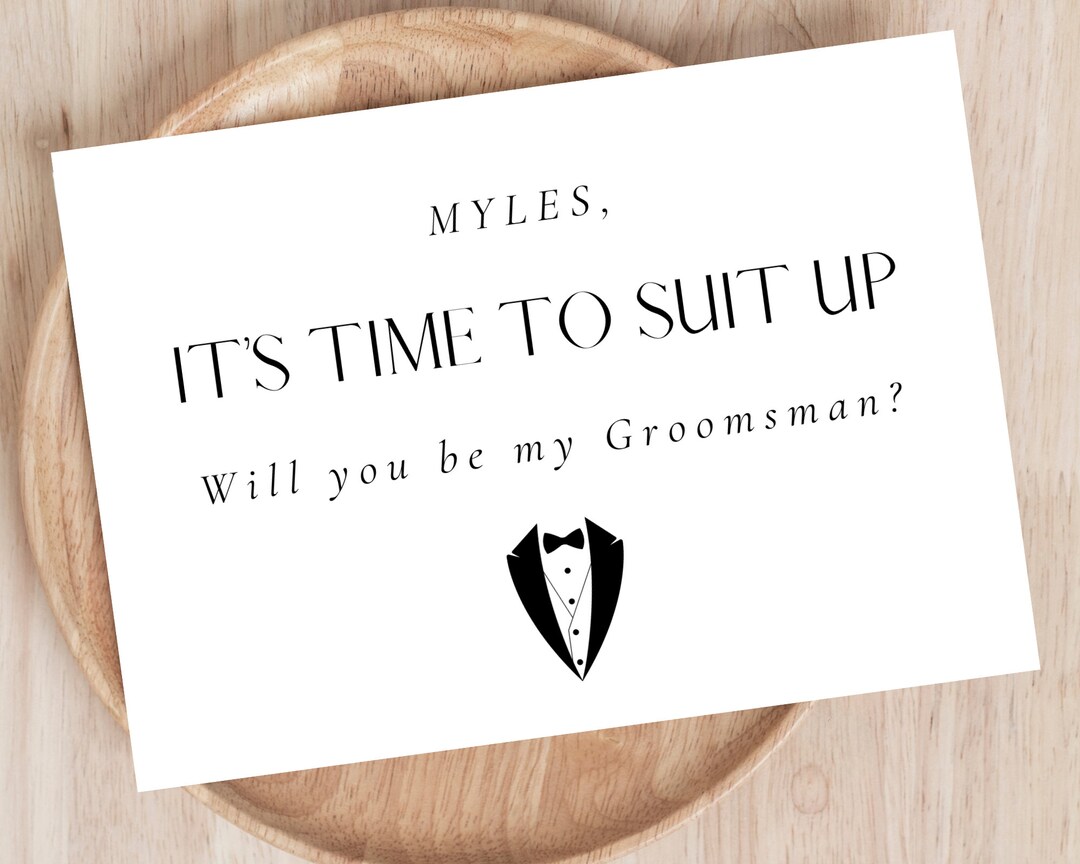 Groomsman Proposal Card, Personalised Proposal Card, Best Man Proposal ...