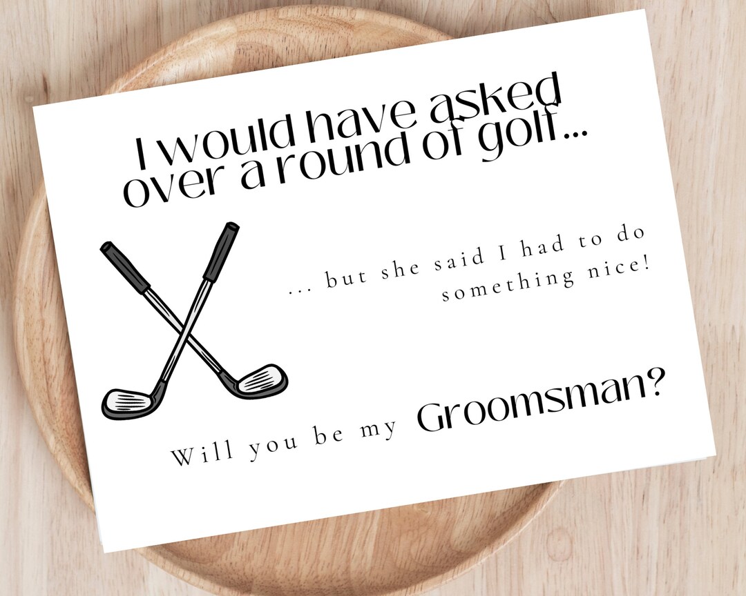 Golf Proposal Card, Groomsman Proposal, Best Man Proposal Card, Grooms ...