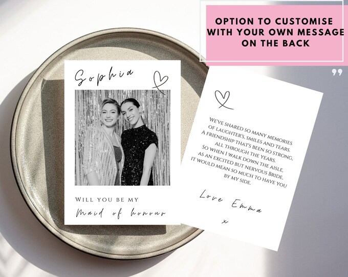 Bridesmaid Proposal Card, Bridesmaid Poem, Will You Be My Bridesmaid ...