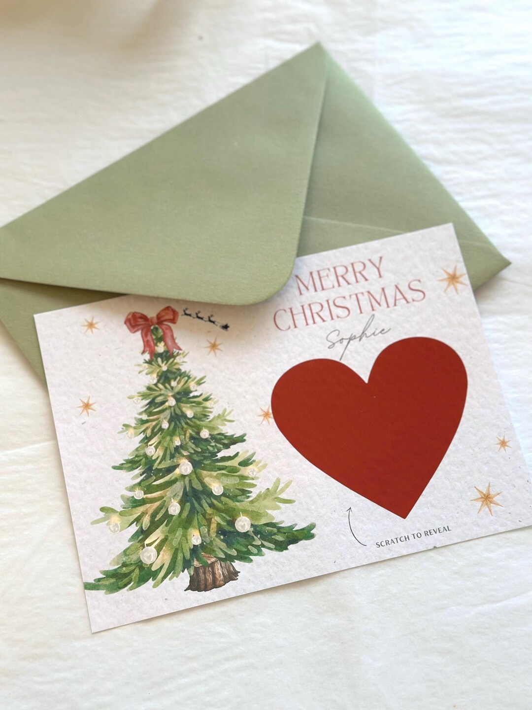 Christmas Gift Scratch to Reveal, Christmas Gift Card, Personalised ...