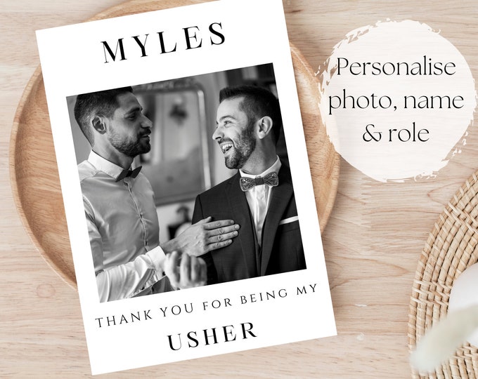 Thanks a Lot Man Groomsmen Thank You Card, Groomsman Thank You Gift ...