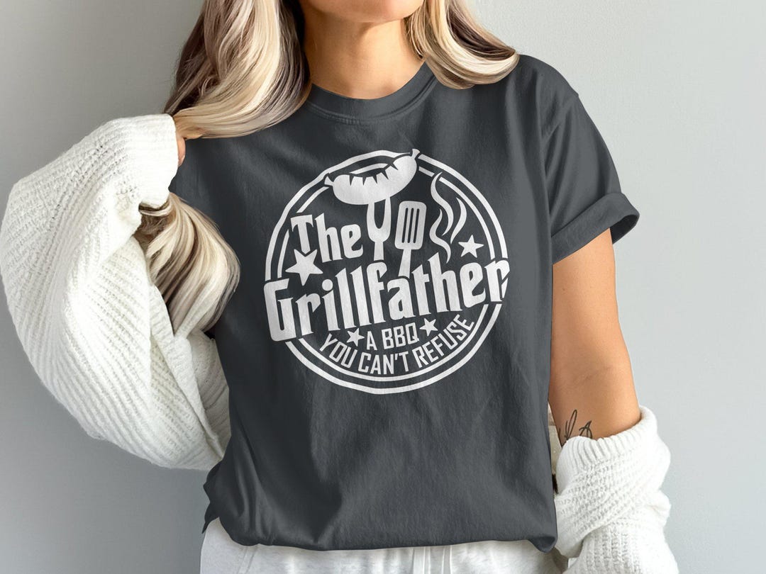 Funny BBQ T-shirt, Grillfather BBQ T-shirt, Bbq Grill Master, Funny Dad ...