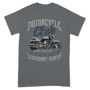Motorcycle Club Graphic T-shirt, Legendary Riders Design Tee, Superior ...