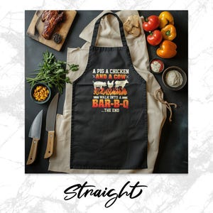 Funny BBQ Apron for Men: Pig, Chicken, Cow Quote - Grill Master Gift - Etsy