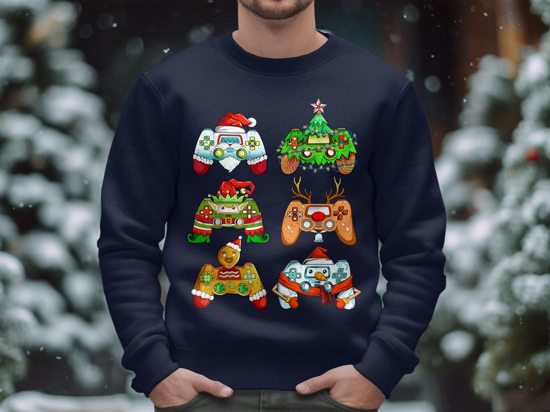 Christmas Jumper Ugly Sweater Funny Gamer Controller Design Xmas ...
