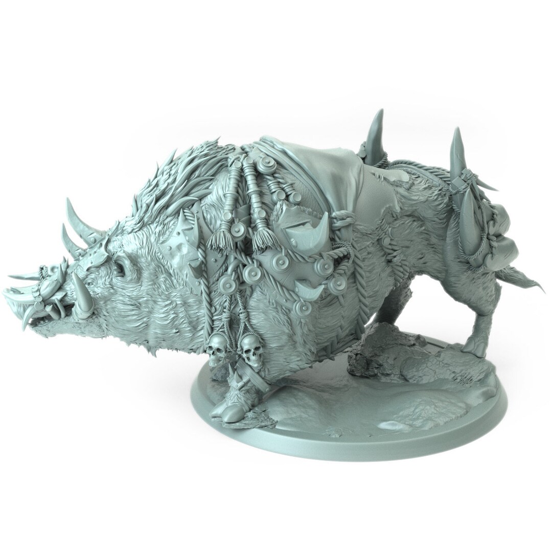Orc Boar Guard Saddle Lord of the Print 32mm Table Top Gaming RPG D&D ...