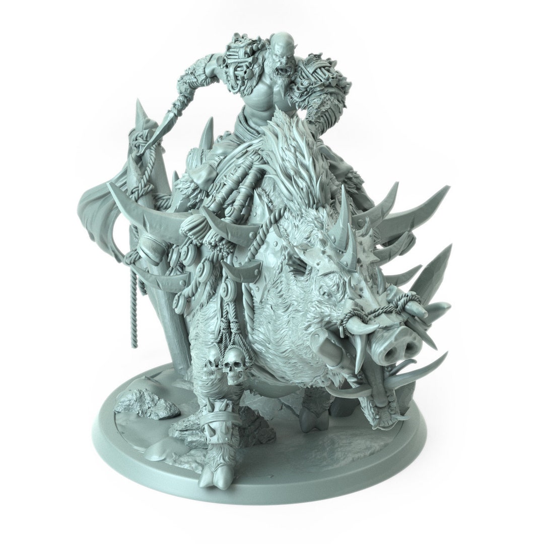 Orc Boar Stand Mount Lord of the Print 32mm Table Top Gaming RPG D&D ...