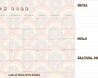 Wavy 2022 Affirmation Calendar - Etsy