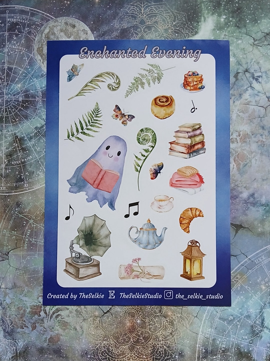 Enchanted Evening Sticker Sheet / A6 / Spooky Cute/ 21 Stickers - Etsy