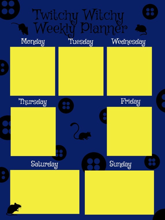 Weekly Planner Day Planner Spooky Gothic Digital Download | Etsy