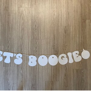 Party Banner, Let’s Boogie Banner, Birthday Banner, Retro Decor, Disco ...