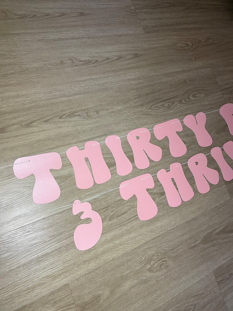 30th Birthday Banner Thirty Flirty & Thriving 30th Birthday - Etsy
