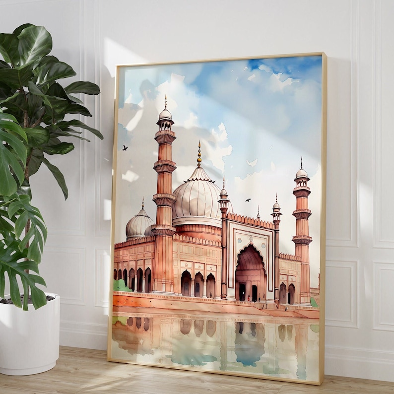 Badshahi Mosque Poster Pakistani Architecture Old Mosque - Etsy