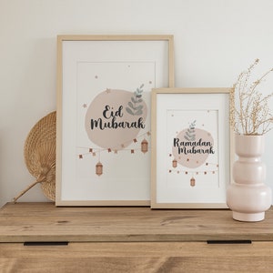 Ramadan, Mubarak, Wall Art, Islamic, Decor, Modern, Muslim Printable ...