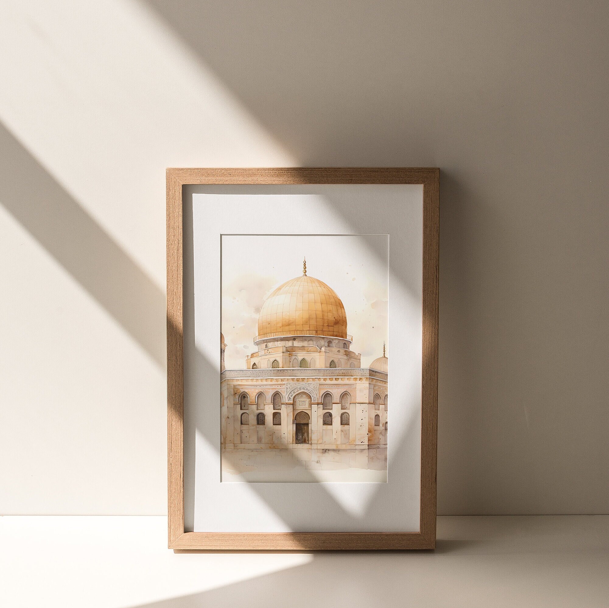 Al-aqsa Mosque Dome of the Rock Muslim Architecture - Etsy Australia