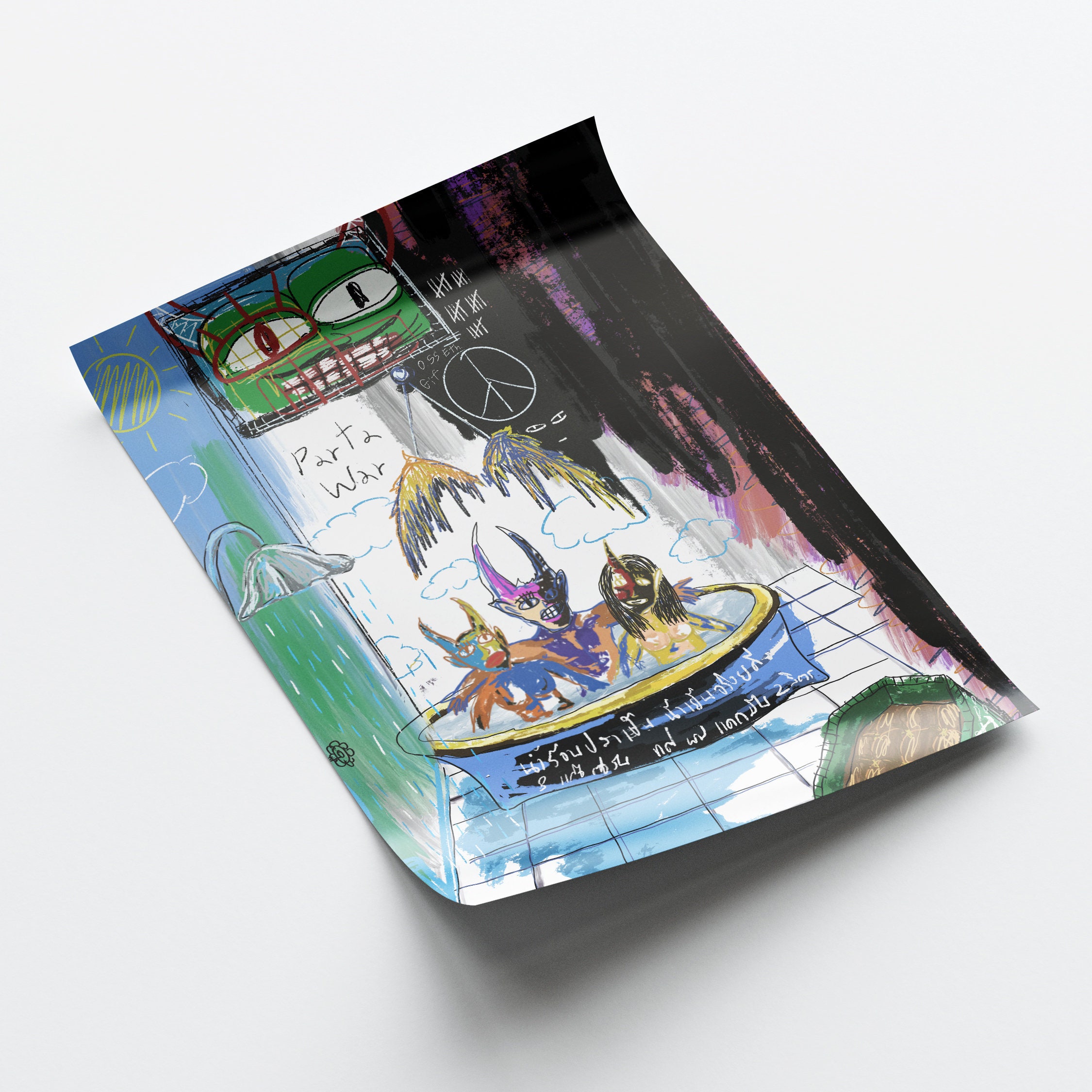 Pepe Devil In I Surrealistic Poster | The Frog Meme Wall Art sold by ...