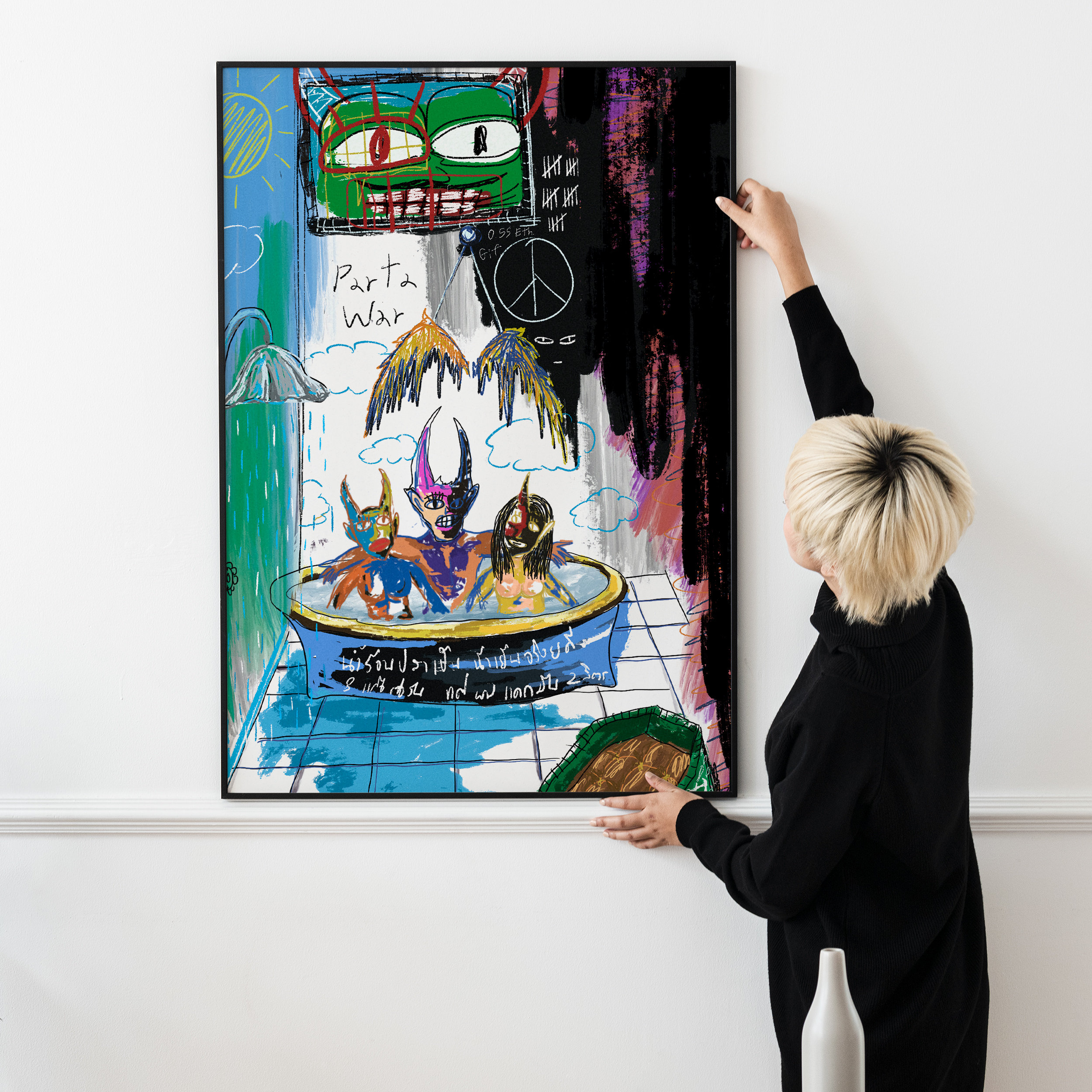 Pepe Devil In I Surrealistic Poster | The Frog Meme Wall Art sold by ...