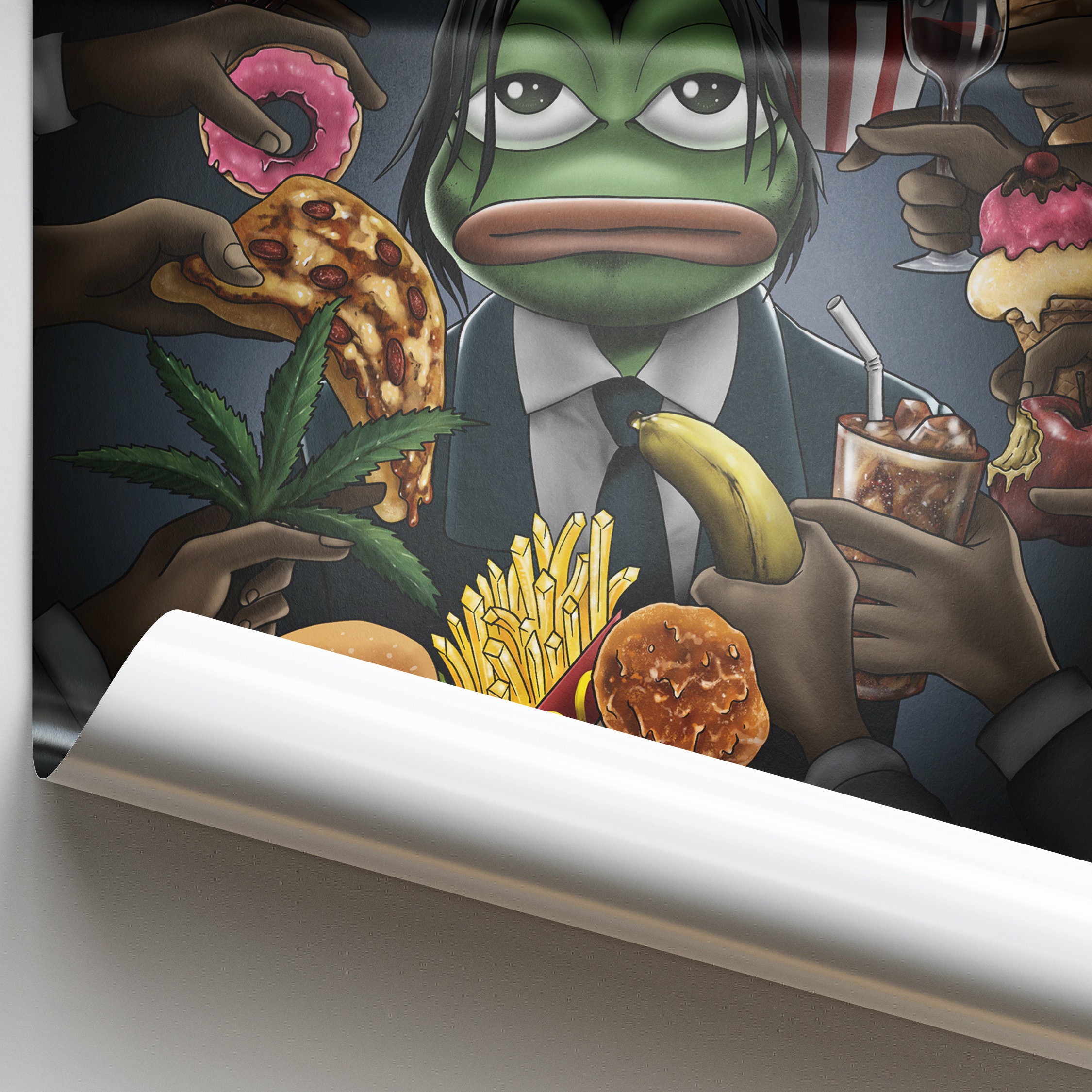 Pepe Around The World Poster | The Frog Meme Wall Art