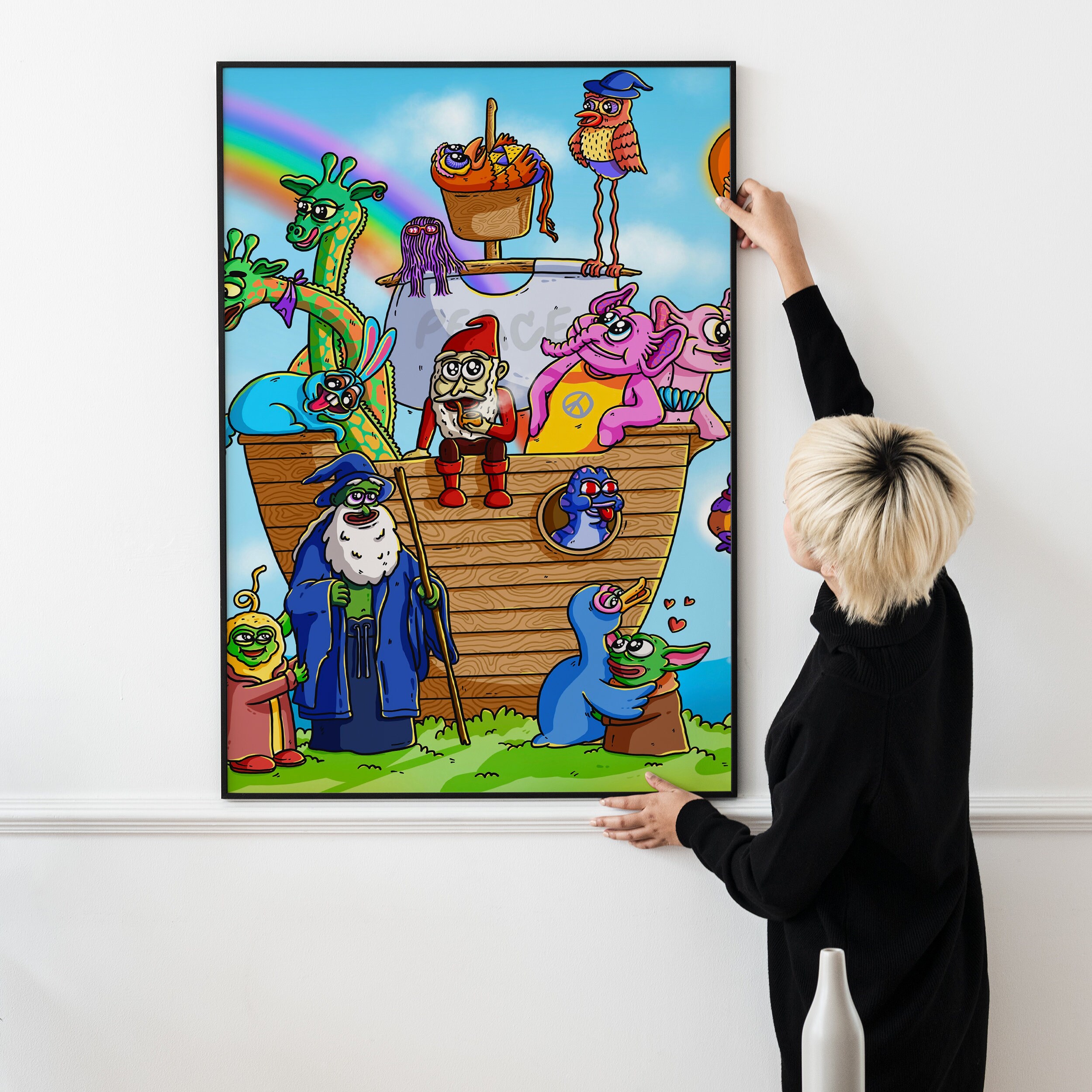 Pepe And The Ark Poster | The Frog Meme Wall Art sold by Tring Tee ...