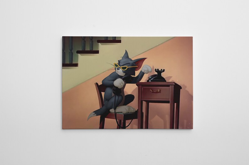 Tom Calling the Police Meme Canvas Print Photo Wall Decor - Etsy