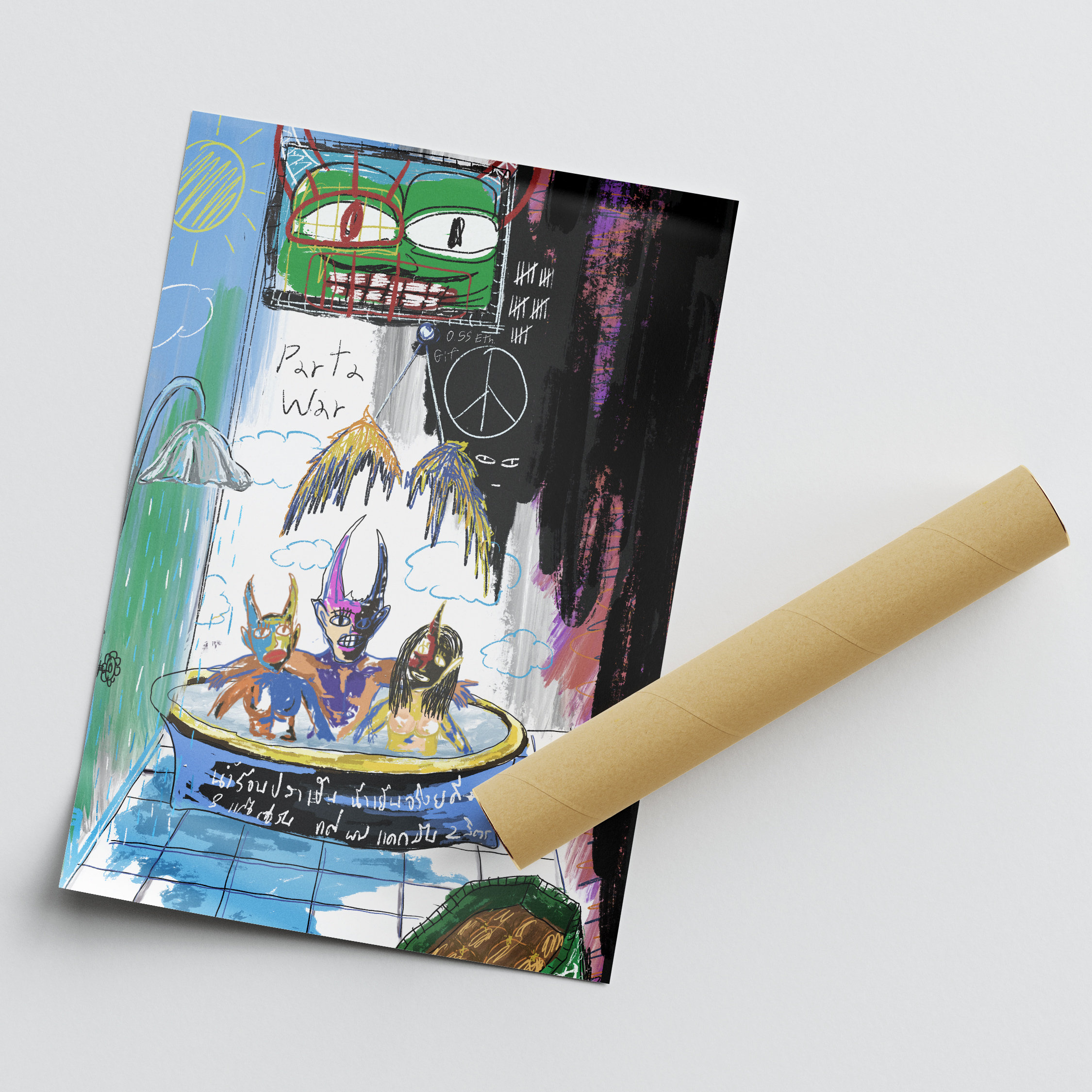 Pepe Devil In I Surrealistic Poster | The Frog Meme Wall Art sold by ...