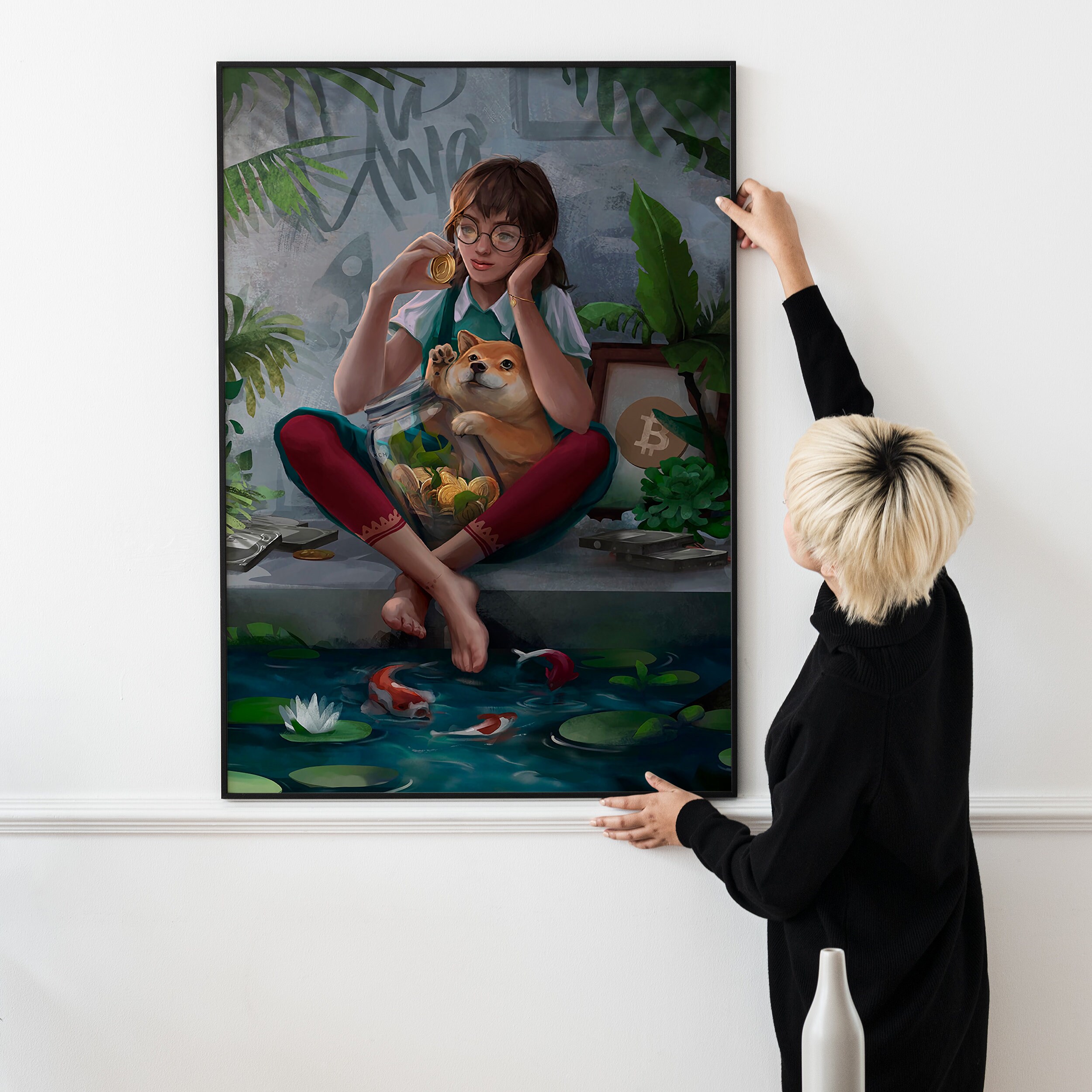 Doge Girl Meme Poster | Funny Print Wall Art | Home Decor sold by ...