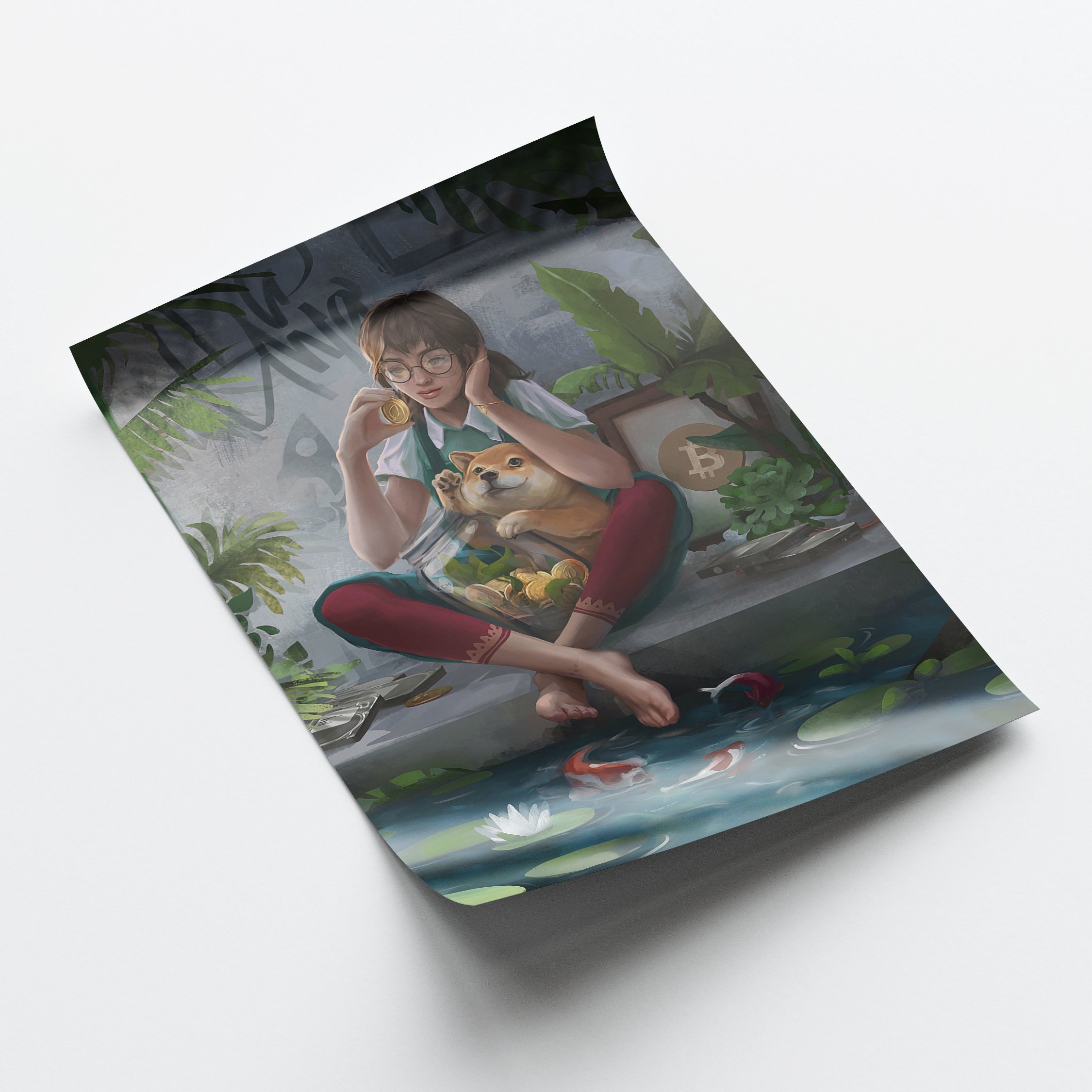 Doge Girl Meme Poster | Funny Print Wall Art | Home Decor sold by ...