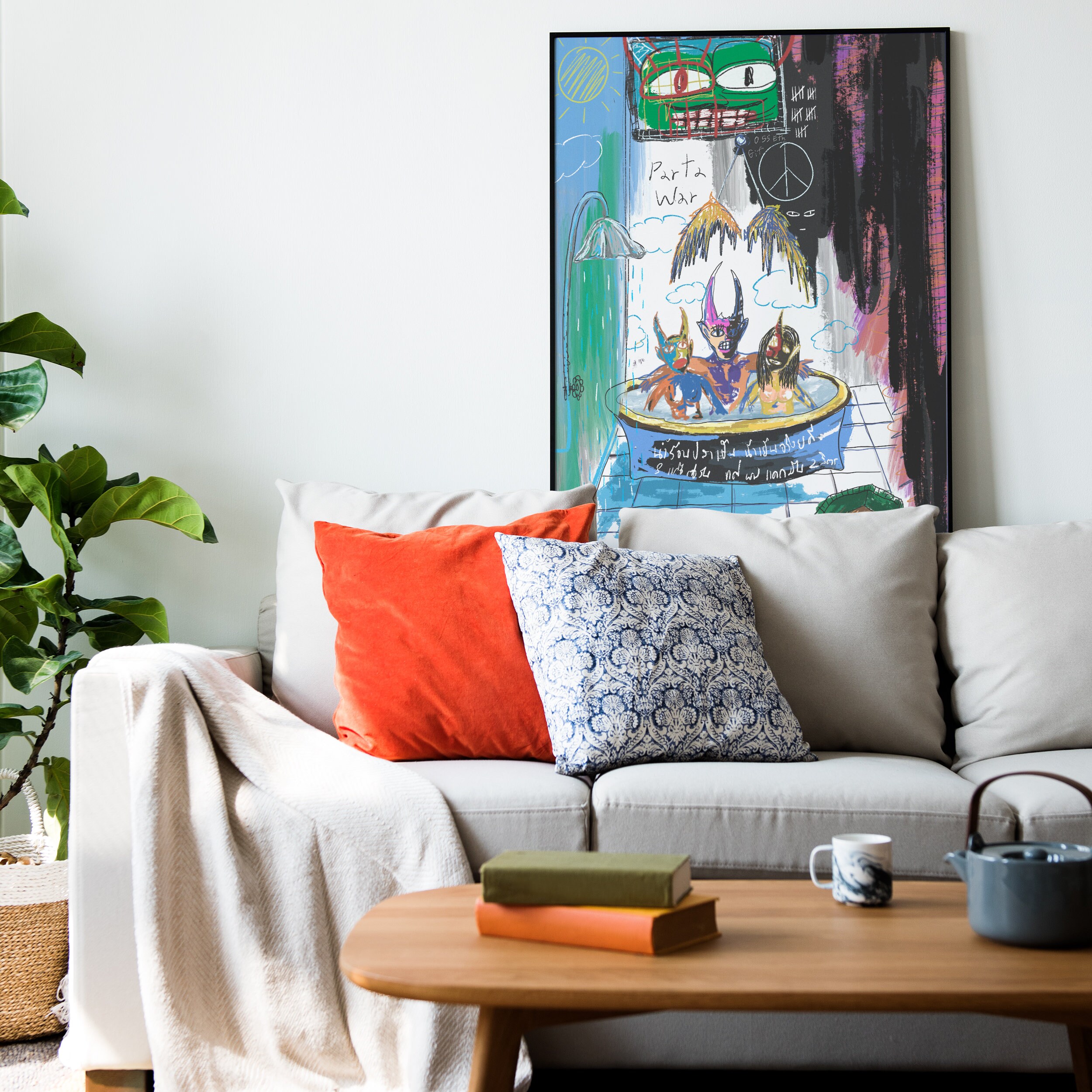 Pepe Devil In I Surrealistic Poster | The Frog Meme Wall Art sold by ...