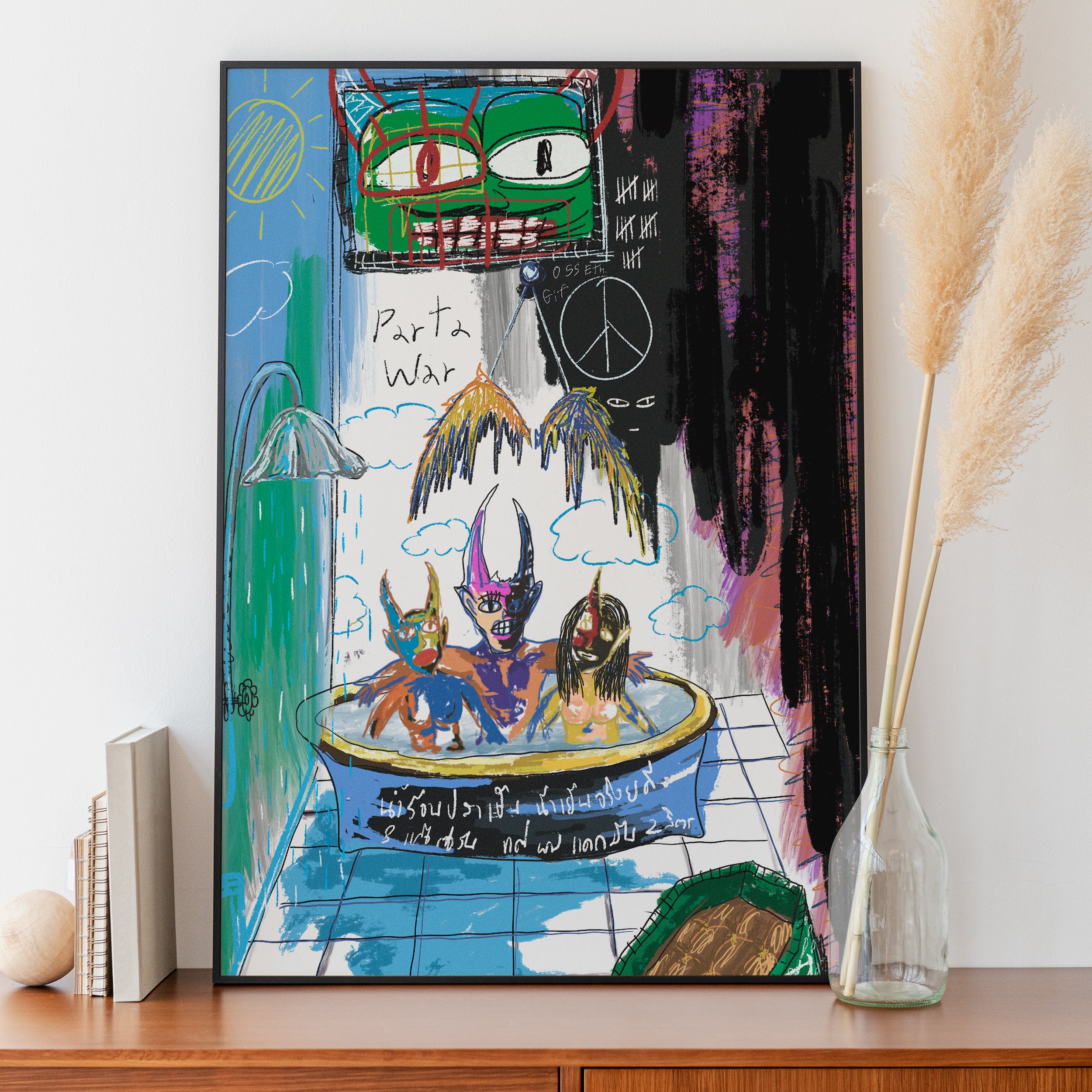 Pepe Devil In I Surrealistic Poster | The Frog Meme Wall Art sold by ...