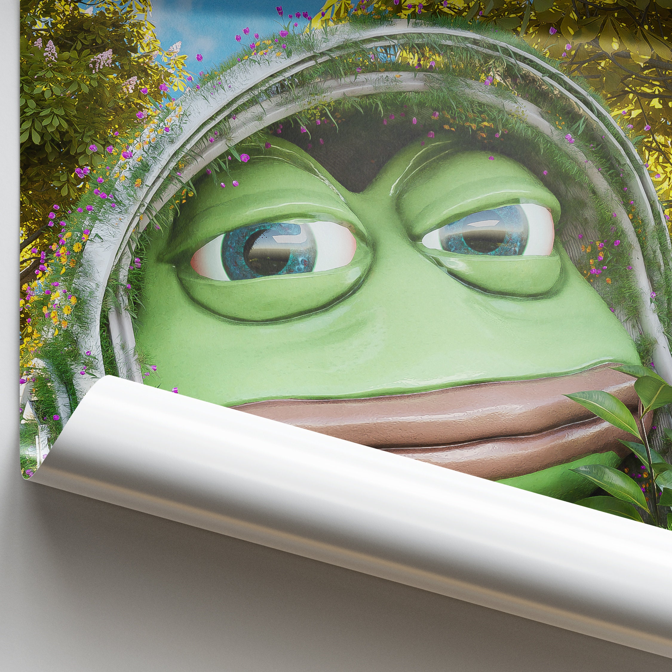 Pepe Last Island Poster | The Frog Meme Wall Art