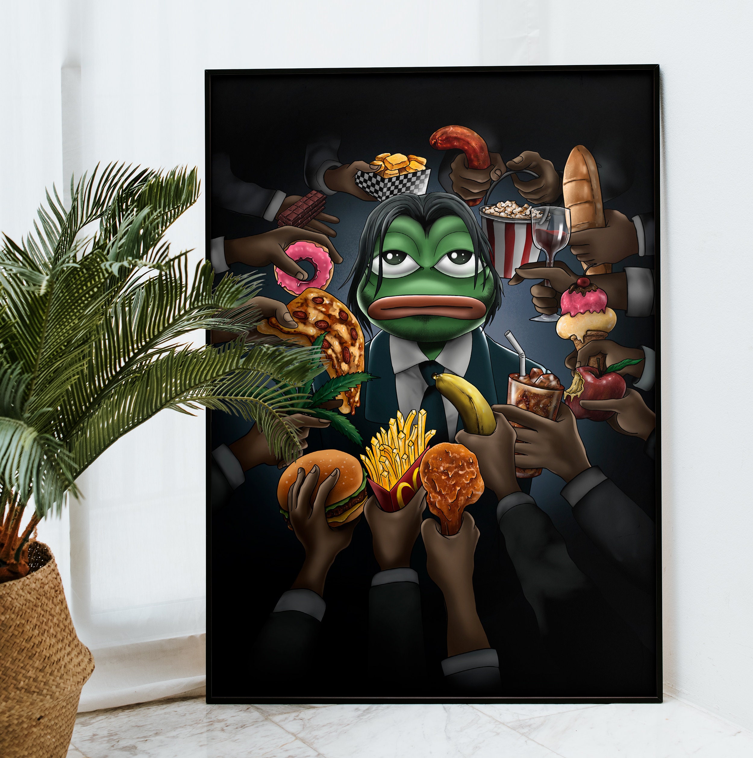 Pepe Around The World Poster | The Frog Meme Wall Art