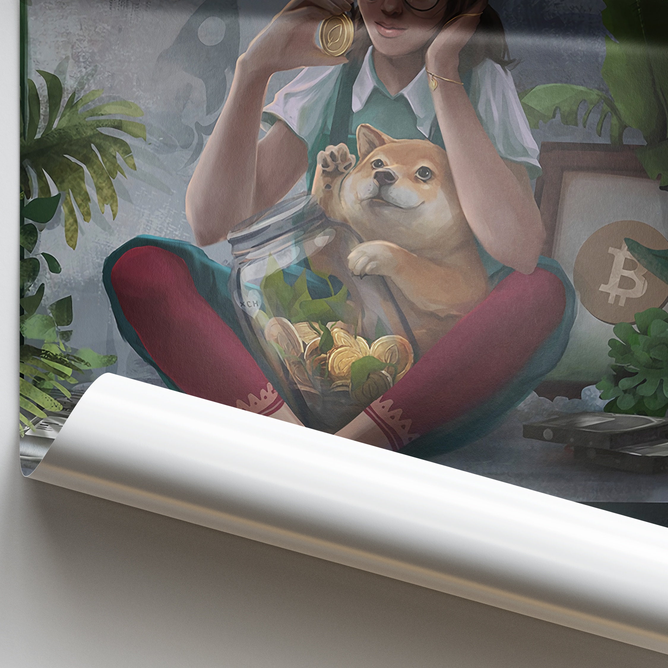 Doge Girl Meme Poster | Funny Print Wall Art | Home Decor sold by ...