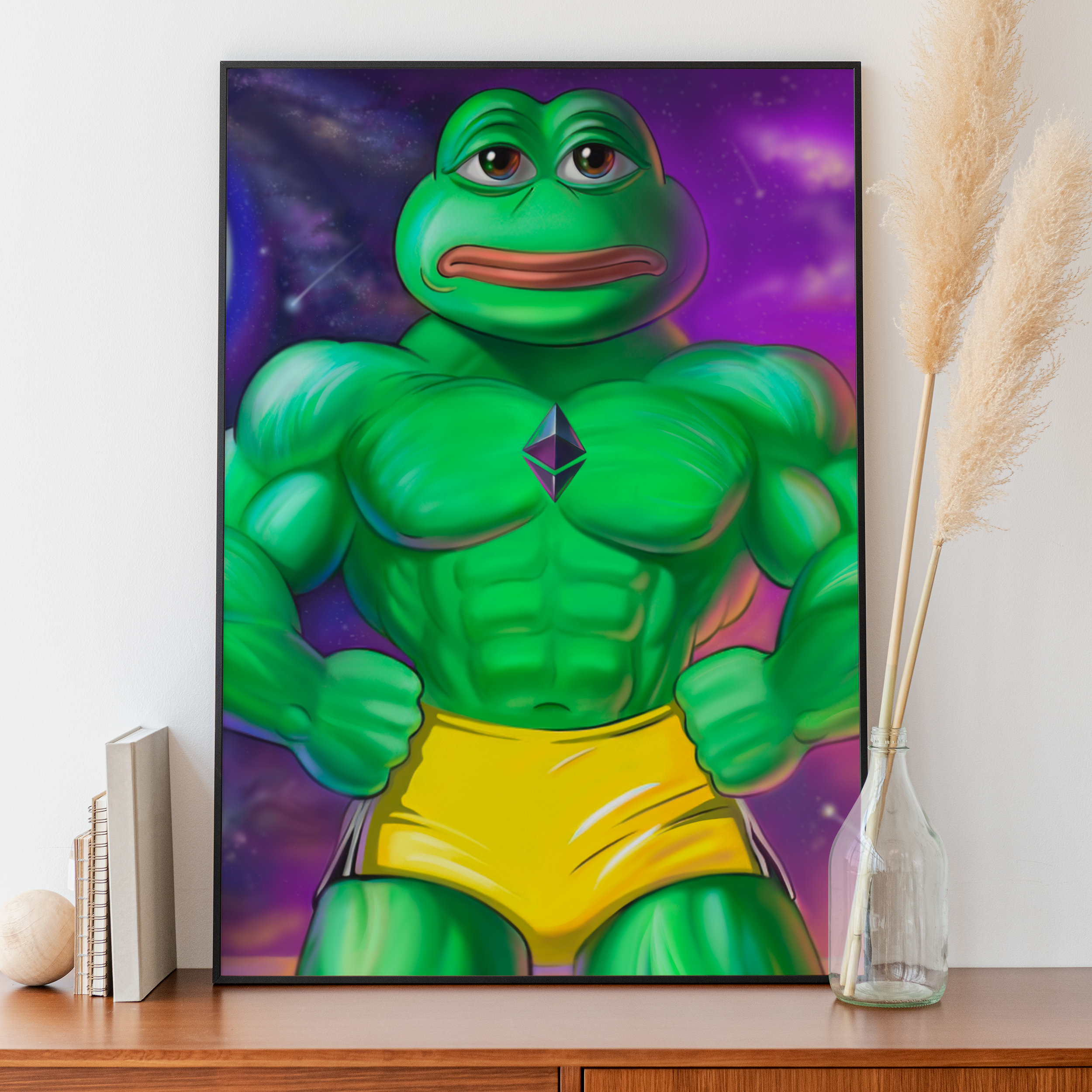 Awesome Pepe Poster | The Frog Meme Wall Art sold by Jon Lifepoint ...