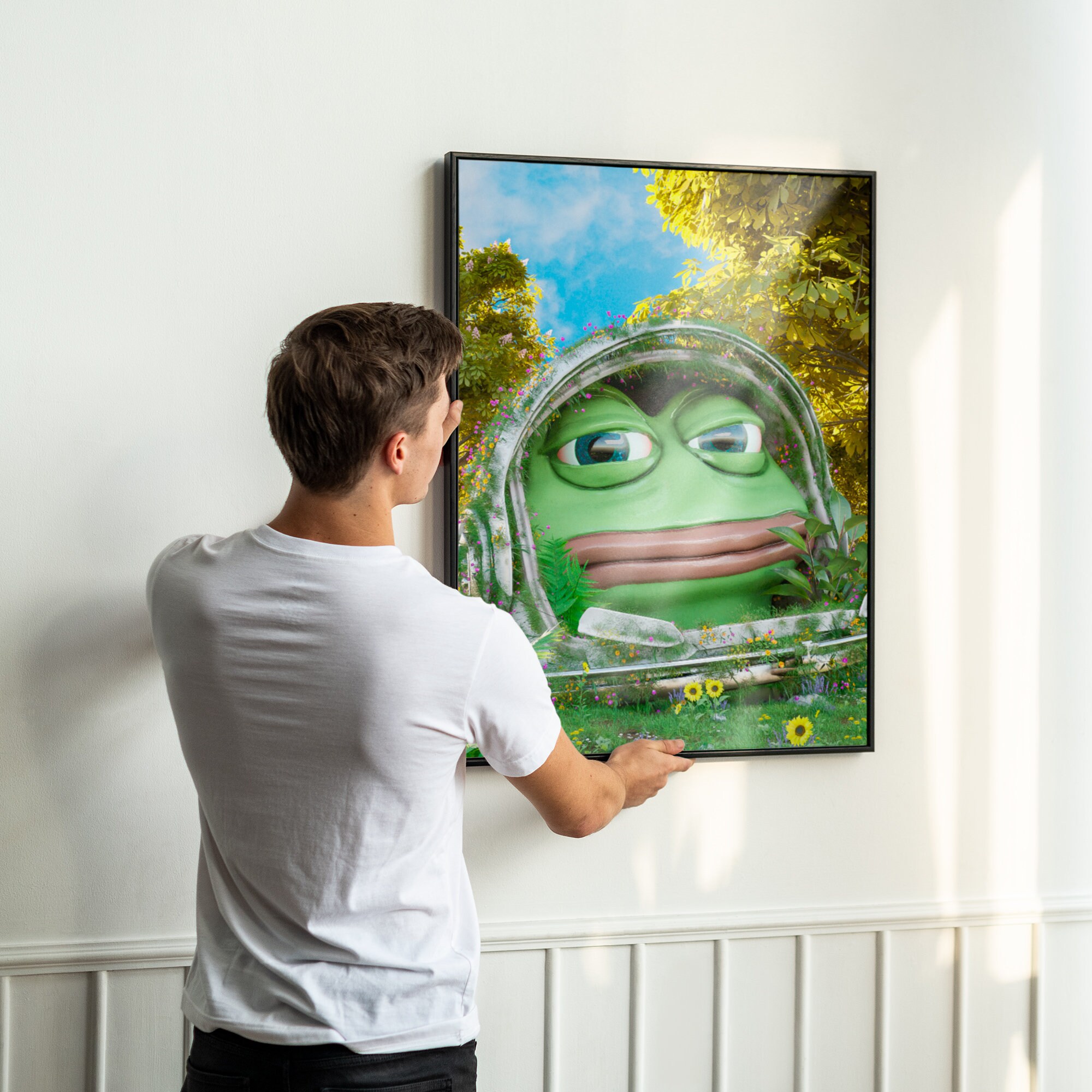 Pepe Last Island Poster | The Frog Meme Wall Art
