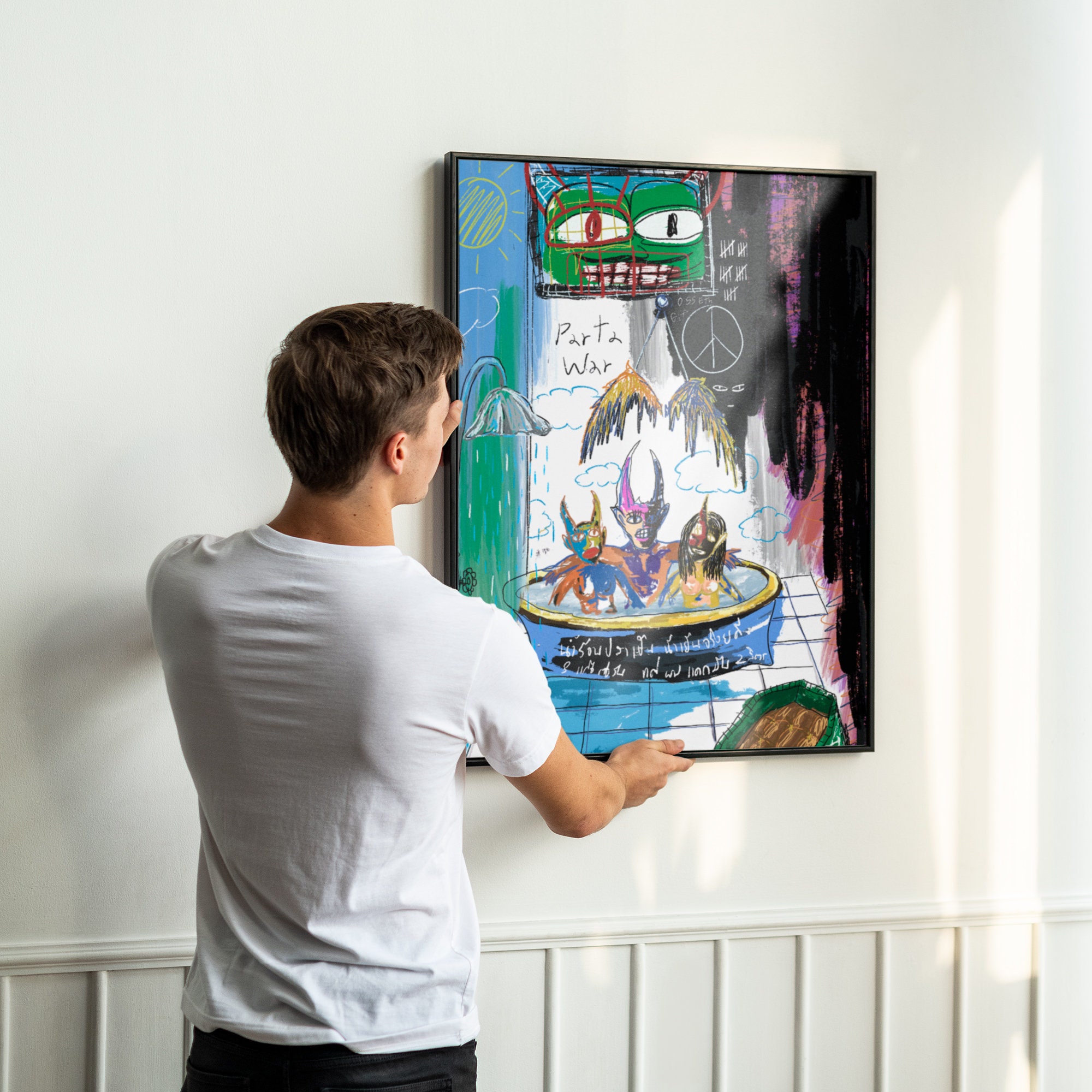 Pepe Devil In I Surrealistic Poster | The Frog Meme Wall Art sold by ...