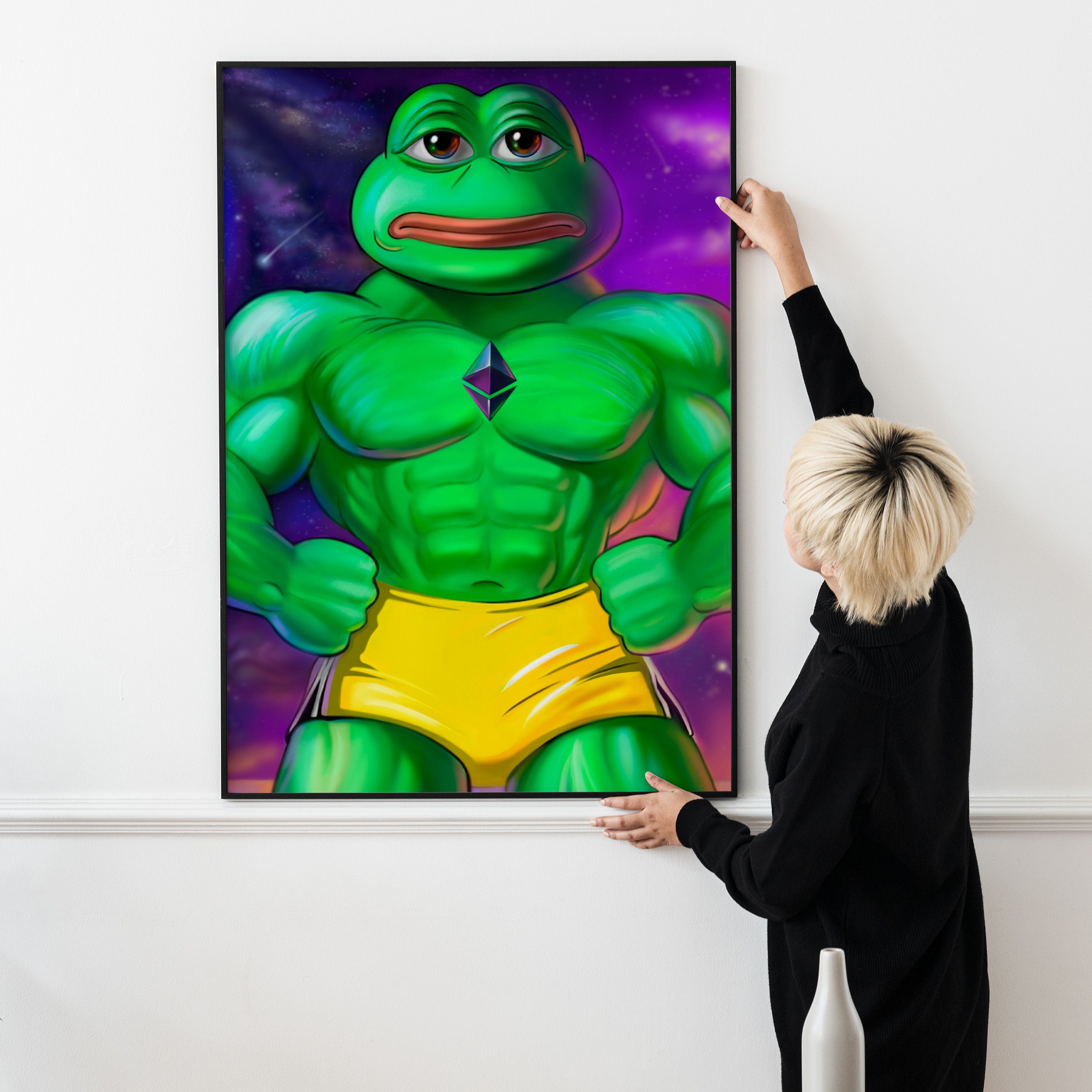 Awesome Pepe Poster | The Frog Meme Wall Art sold by Jon Lifepoint ...