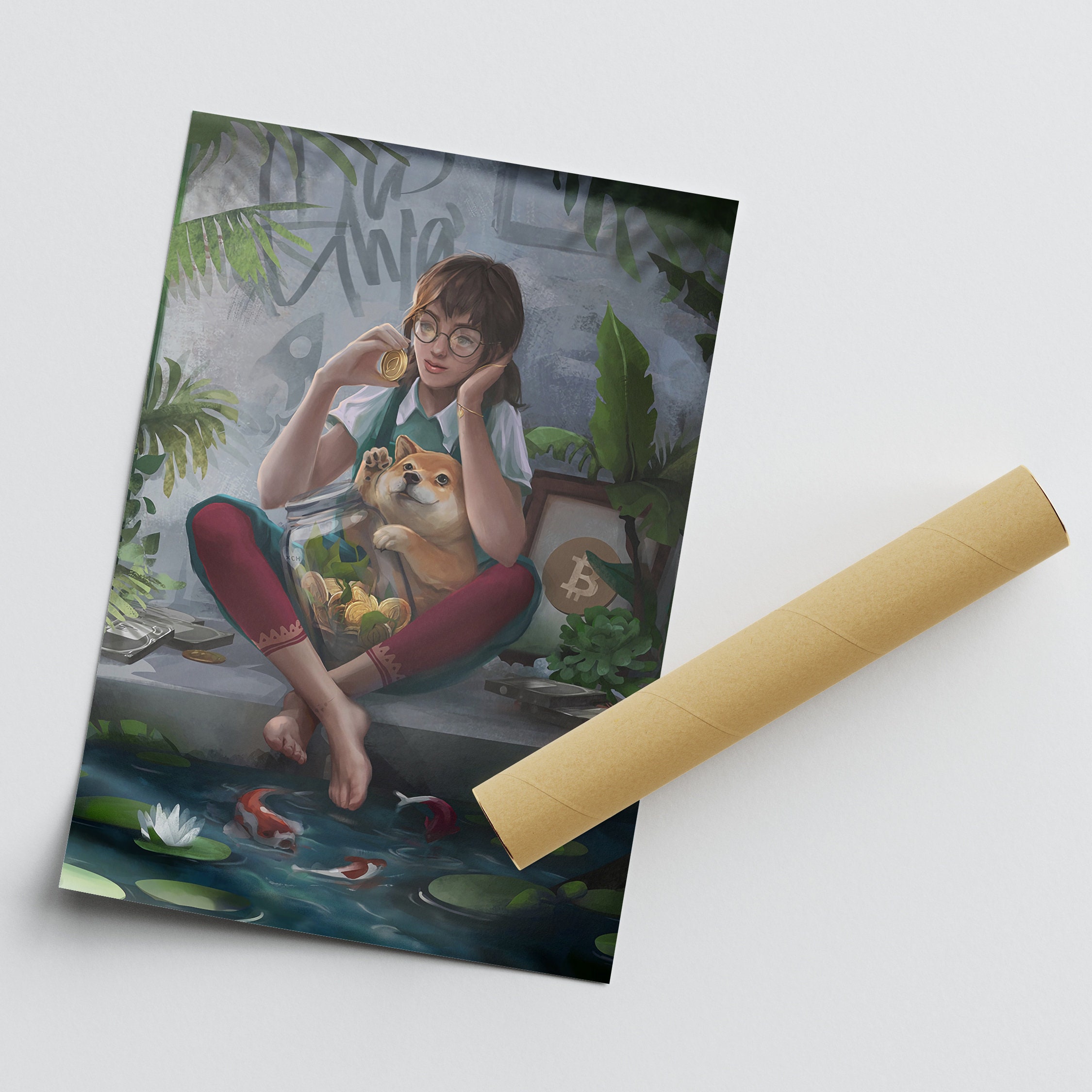 Doge Girl Meme Poster | Funny Print Wall Art | Home Decor sold by ...