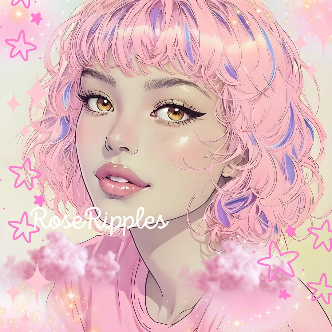 Streamer Art,purple Profile Pics & Emotes No Commission Needed Social ...