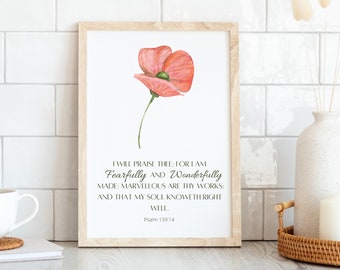 Poppy Bible Verse - Etsy