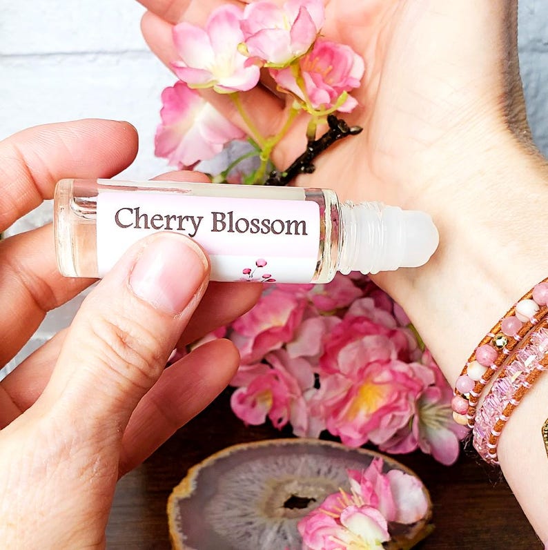 Cherry Blossom Perfume Oil Roll-on, Delicate Sakura Inspired Japanese ...