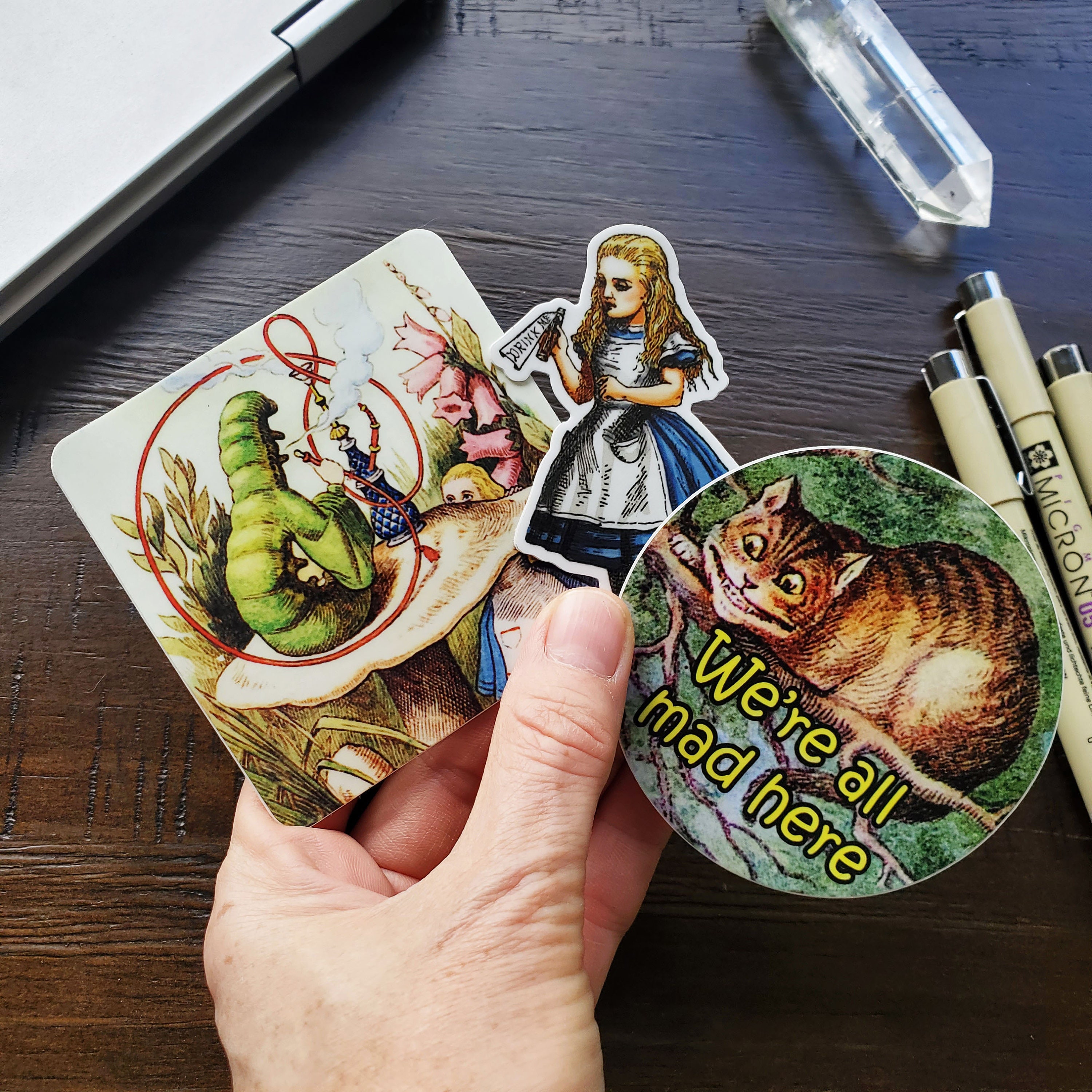 Alice in Wonderland Sticker Set, 3 Stickers, Each is 3 Inches Tall - Etsy